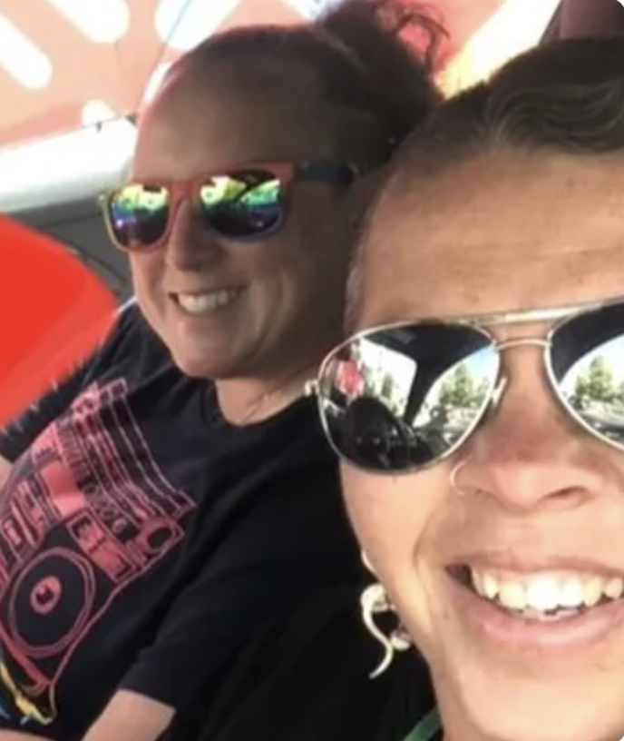 Prospective adoptive parents Brandy Cooney and Becky Hamber facing ...